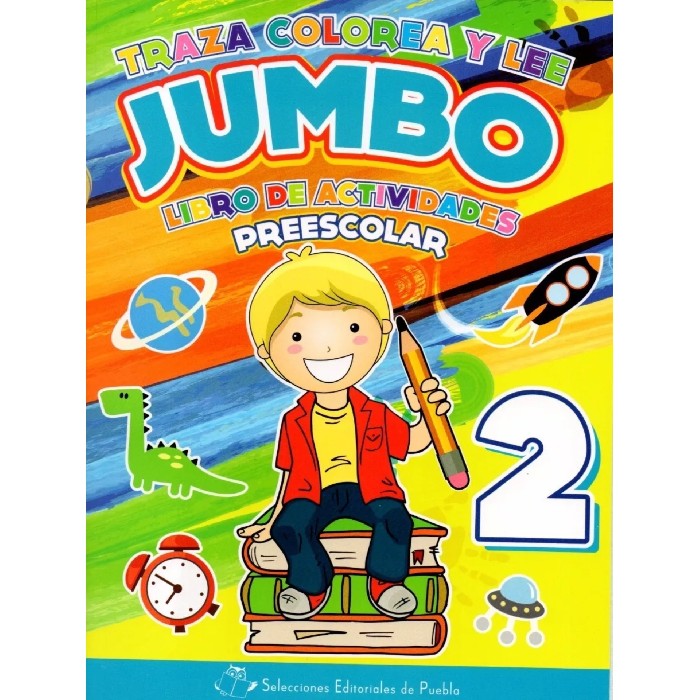 Traza, Colorea Y Lee Jumbo Libro De Actividades Preescolar 2 :: mcgescolar